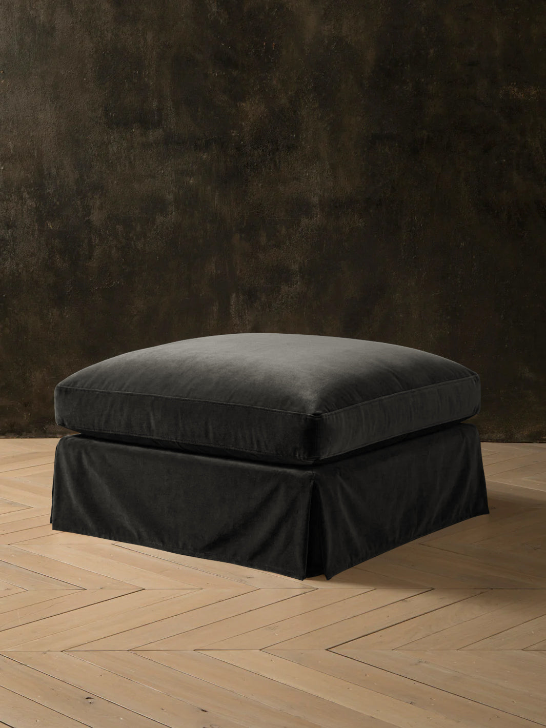 Pouf Amberes terciopelo antracita – Rue Vintage 74