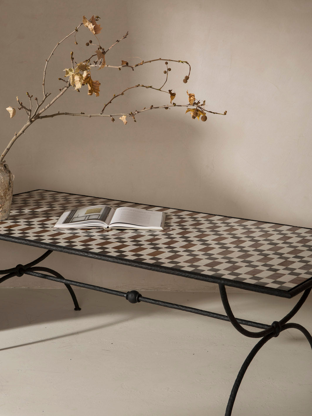Mesa Medaillon Zellige Marrón & Negro – Rue Vintage 74